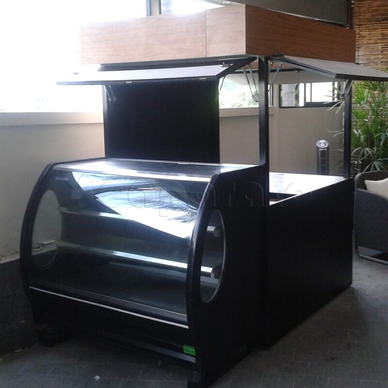 Modulo para venta de cafe con diseños innovadores.