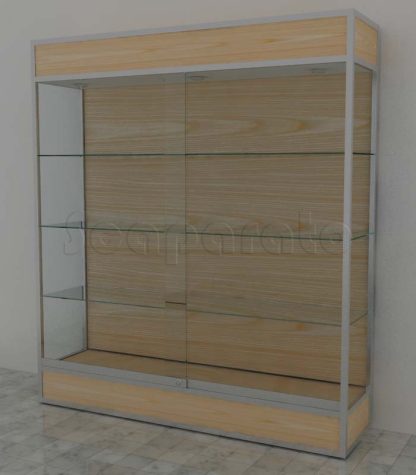 Vitrinas de aluminio de pared con alta durabilidad de materiales.